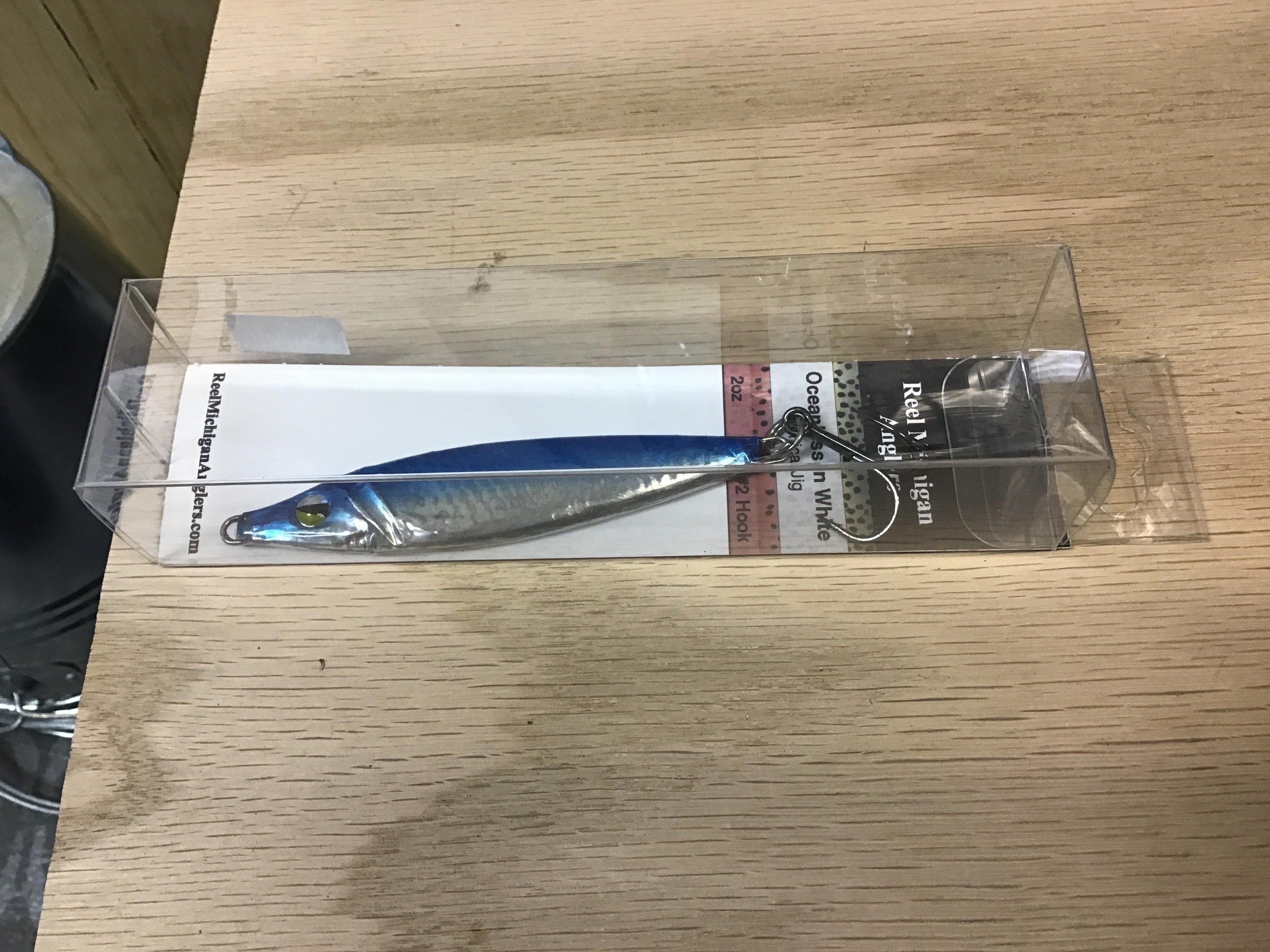 oceanless in white Vertical jig spoon 2 oz – Blake's Beads & Bait
